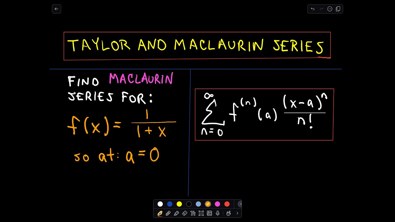  Maclaurin Series For 1 1 X Step by Step Example YouTube