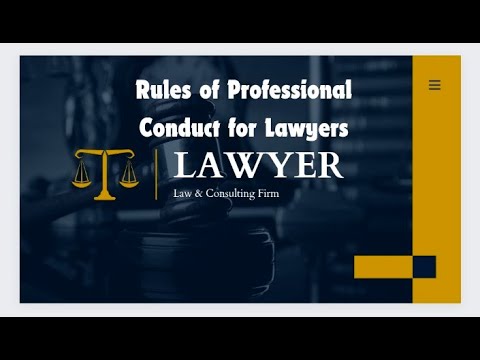 Rules of Professional Conduct for Lawyers In USA - YouTube
