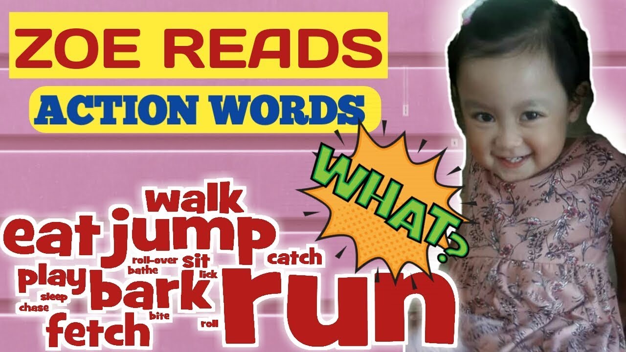 Reading time!!! Let 's read some action Words!! - YouTube