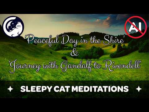 (LOTR Combined) A Peaceful Day in the Shire & Journey with Gandalf to Rivendell (Black Screen)