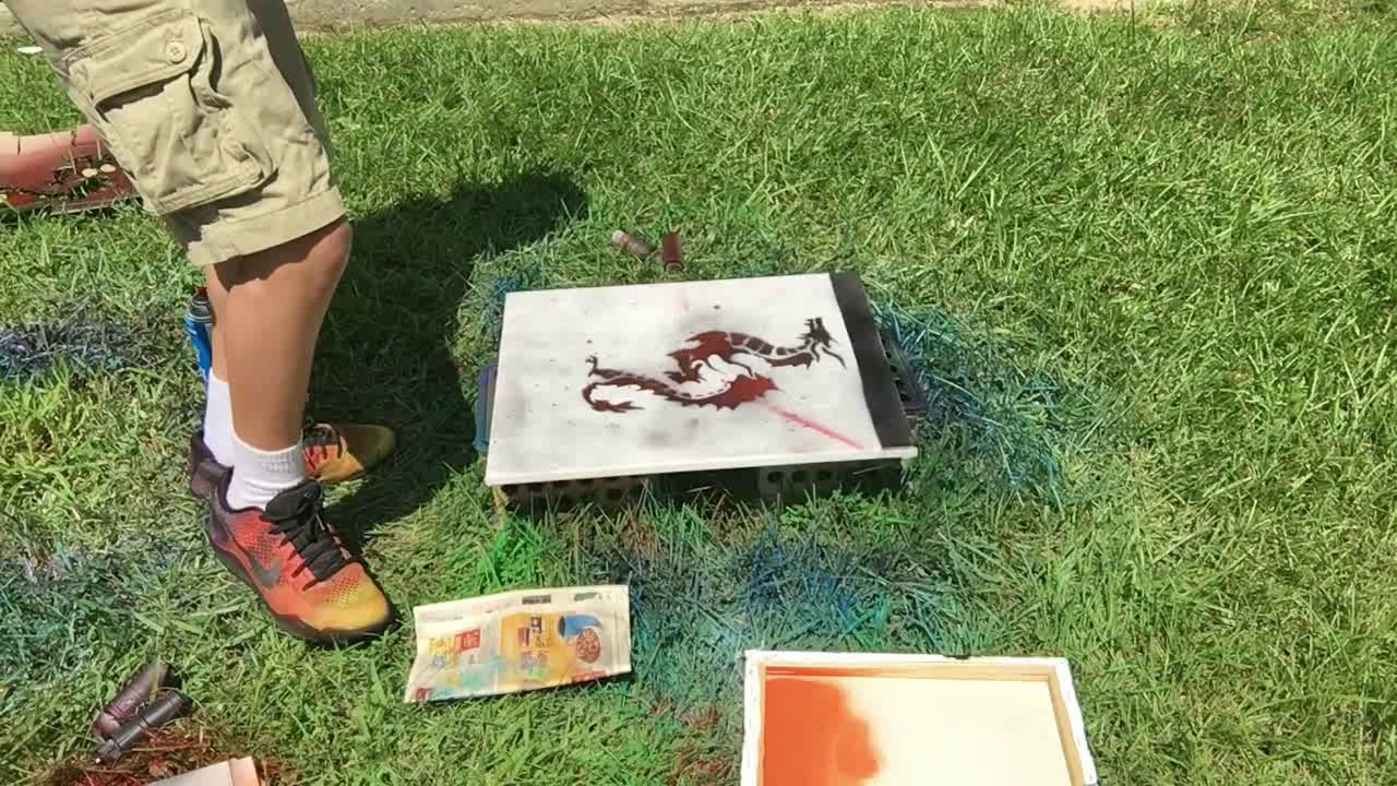 Spray Painting - Dragon Painting - YouTube