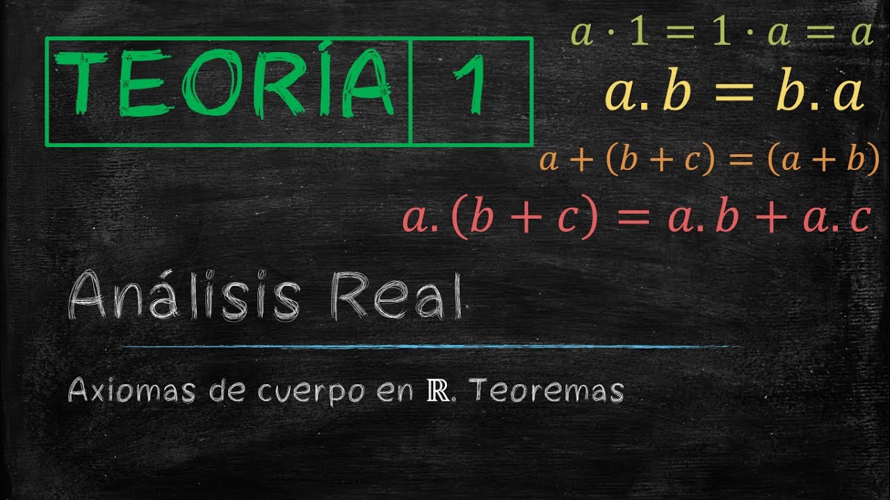 ANÁLISIS REAL | Axiomas de cuerpo | Teoremas y Demostraciones (Parte 1 ...