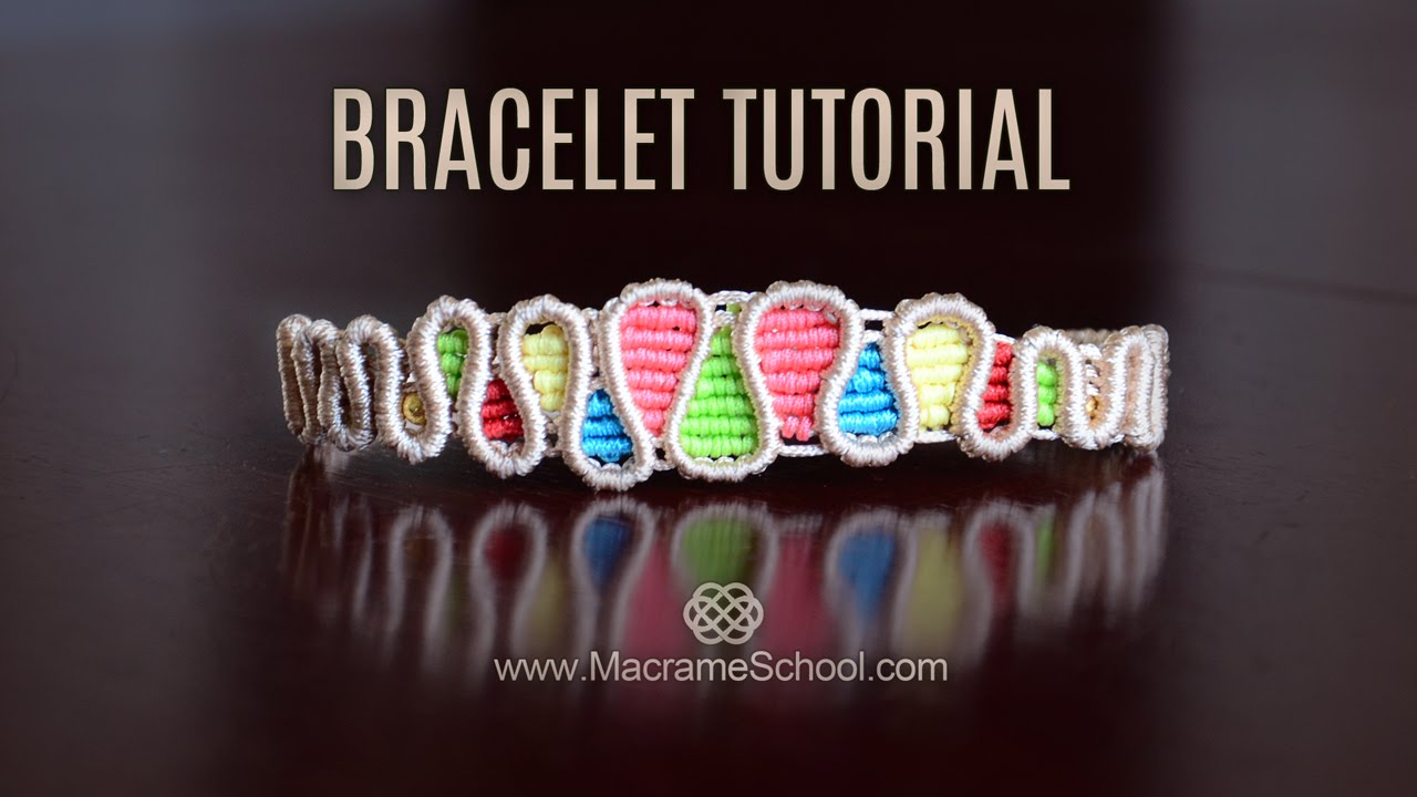 Drops Bracelet TUTORIAL by Macrame School - YouTube