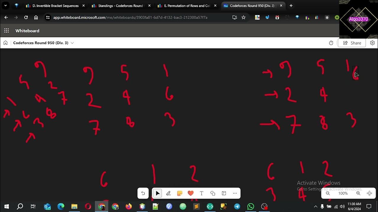E Permutation Of Rows And Columns Codeforces Round 950 Div 3 Cp In Bangla Java