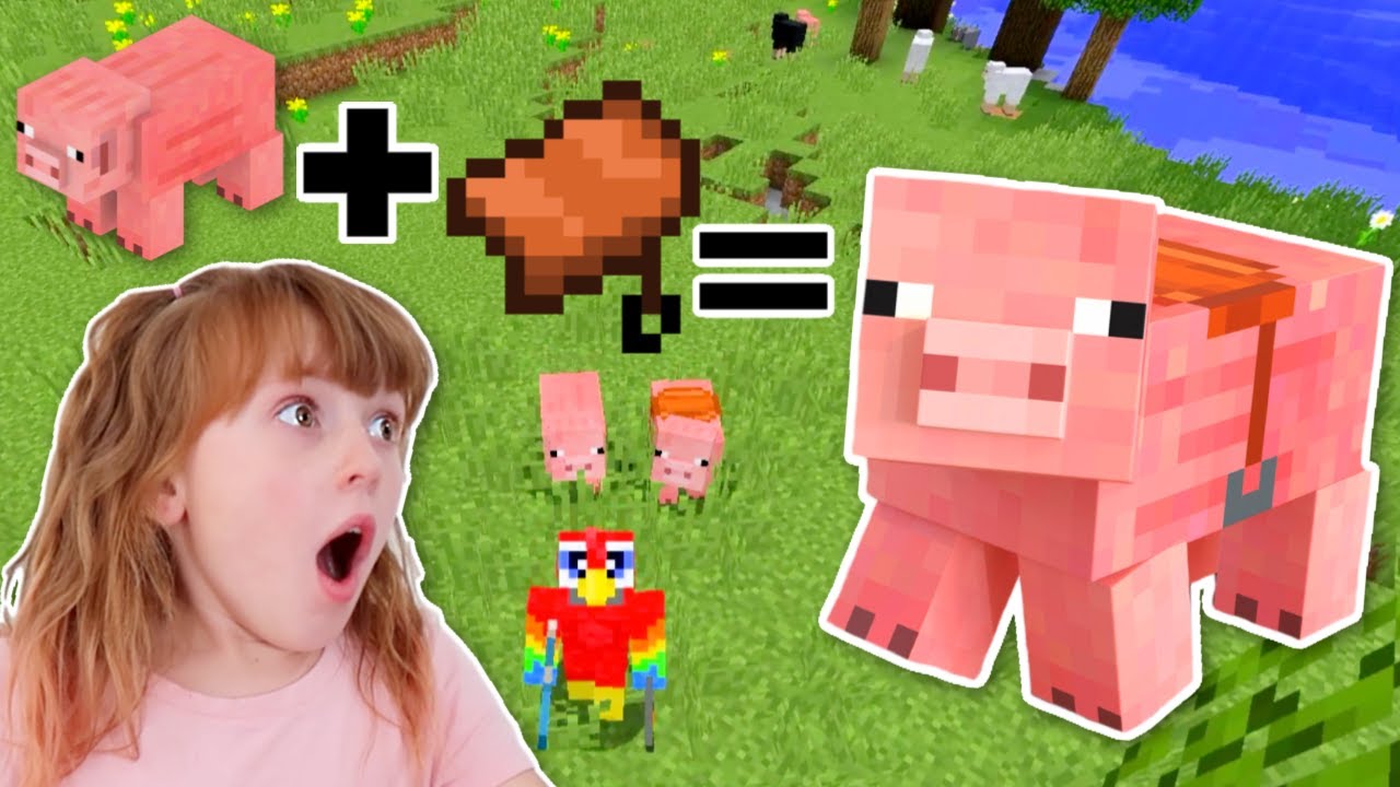 I found a SADDLE for my PIGGY • MINECRAFT • Randall Family Gaming - YouTube
