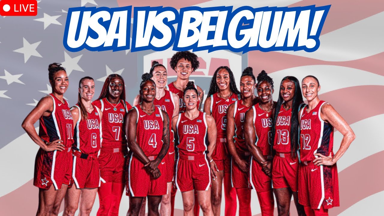 A'ja Wilson & Team USA vs Belgium LIVE Play by Play! - YouTube