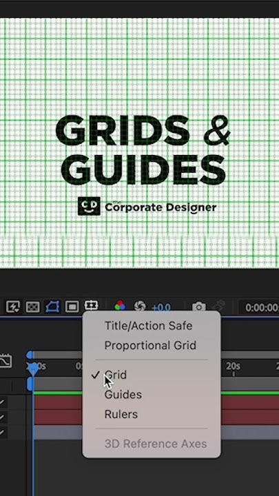 How to get rid of or bring up grids and guides in #adobeaftereffects #aftereffectshelp # ...