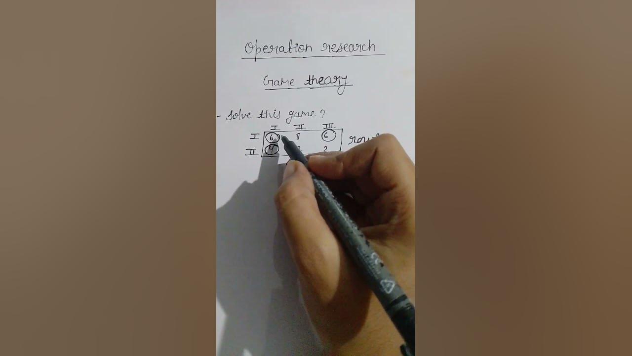 Operation research #game theory part- 1#M.sc - YouTube