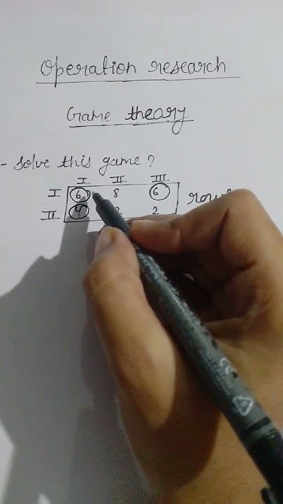 Operation research #game theory part- 1#M.sc - YouTube