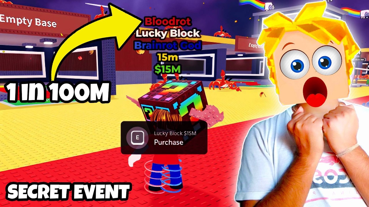 Stealing ULTRA RARE Lucky Block From Secret Event In Roblox Steal A ...