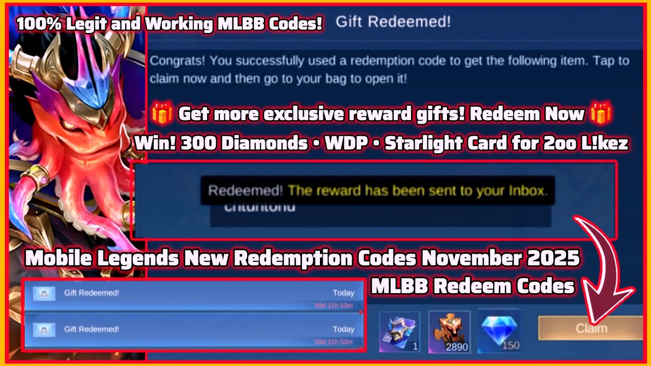 Mobile Legends New Redeem Codes November 3, 2025 - get more MLBB Redeem ...