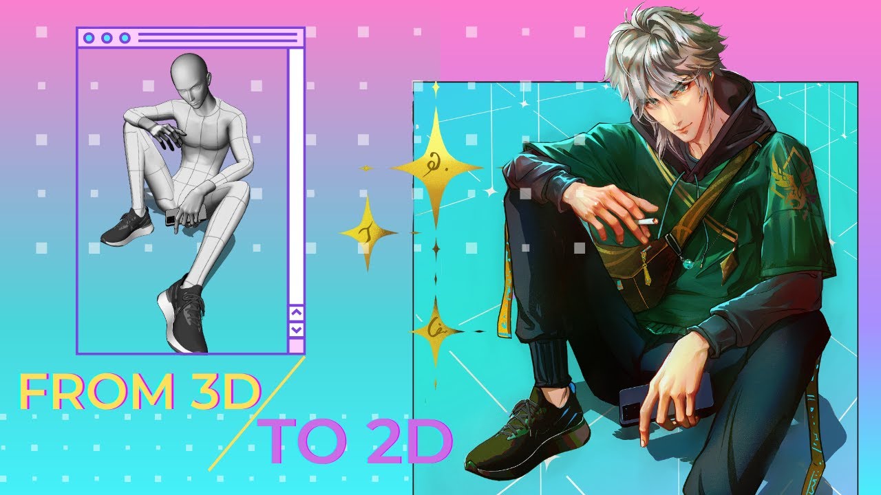 How to draw aesthetic hands [Clip Studio Paint 3d model tutorial] - YouTube