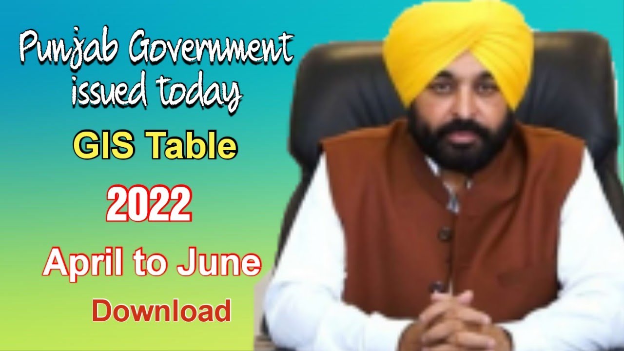 GIS Table 1-4-22 to 31-06-2022 | April May June 2022 | GIS Rates ...