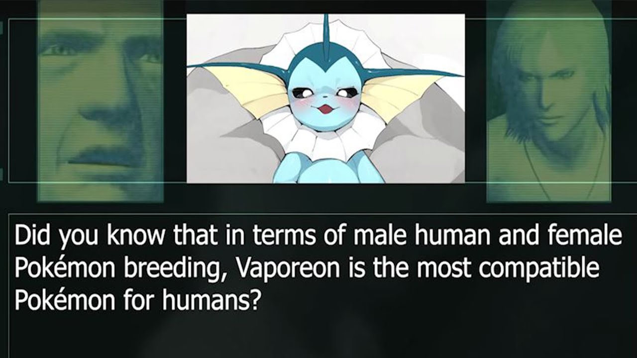MGS2- Did you know that Vaporeon (ai voice meme) - YouTube