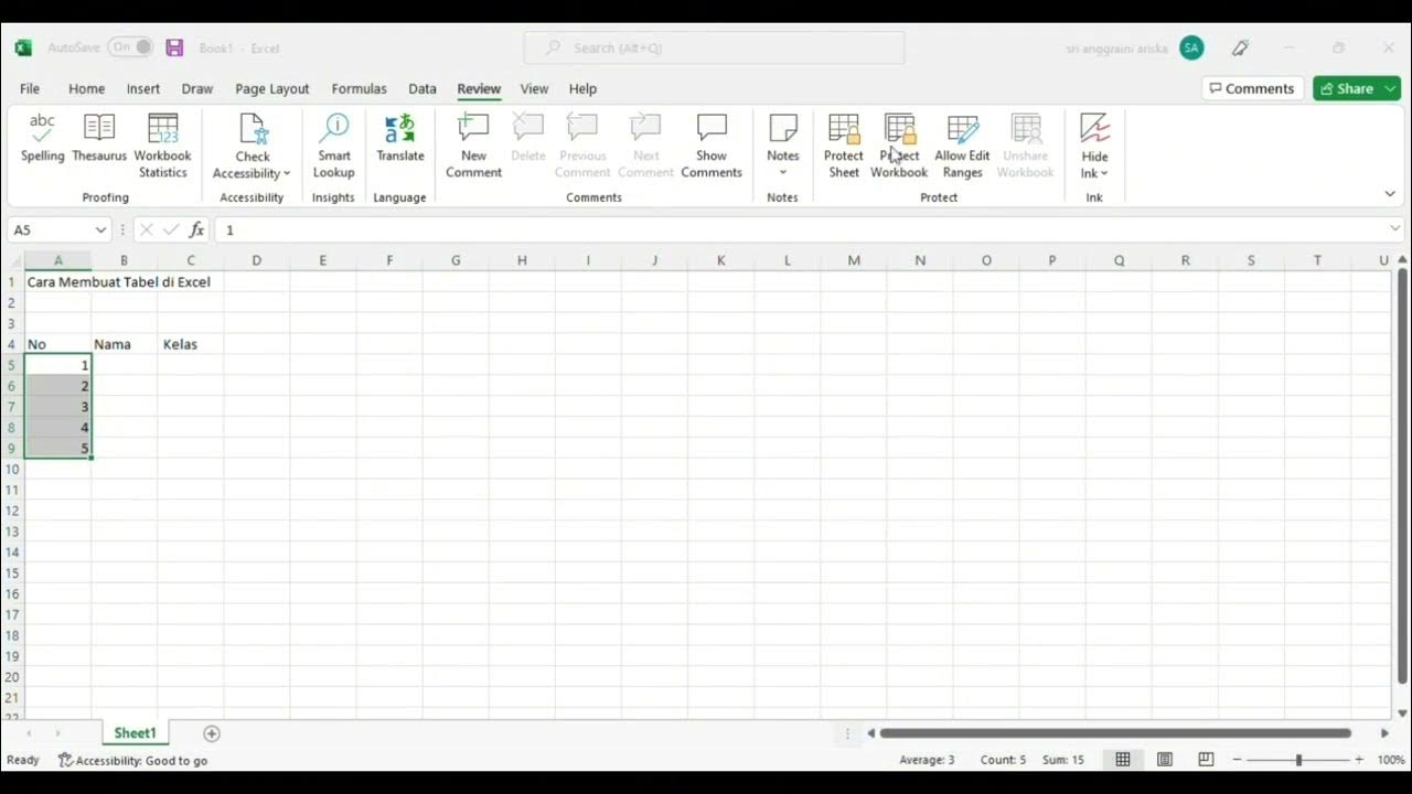 Cara Membuat Tabel di MS Excel - YouTube