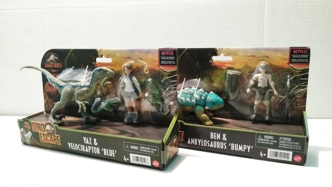 Mattel Jurassic World Camp Cretaceous Dino Escape Yaz & Blue and Ben ...
