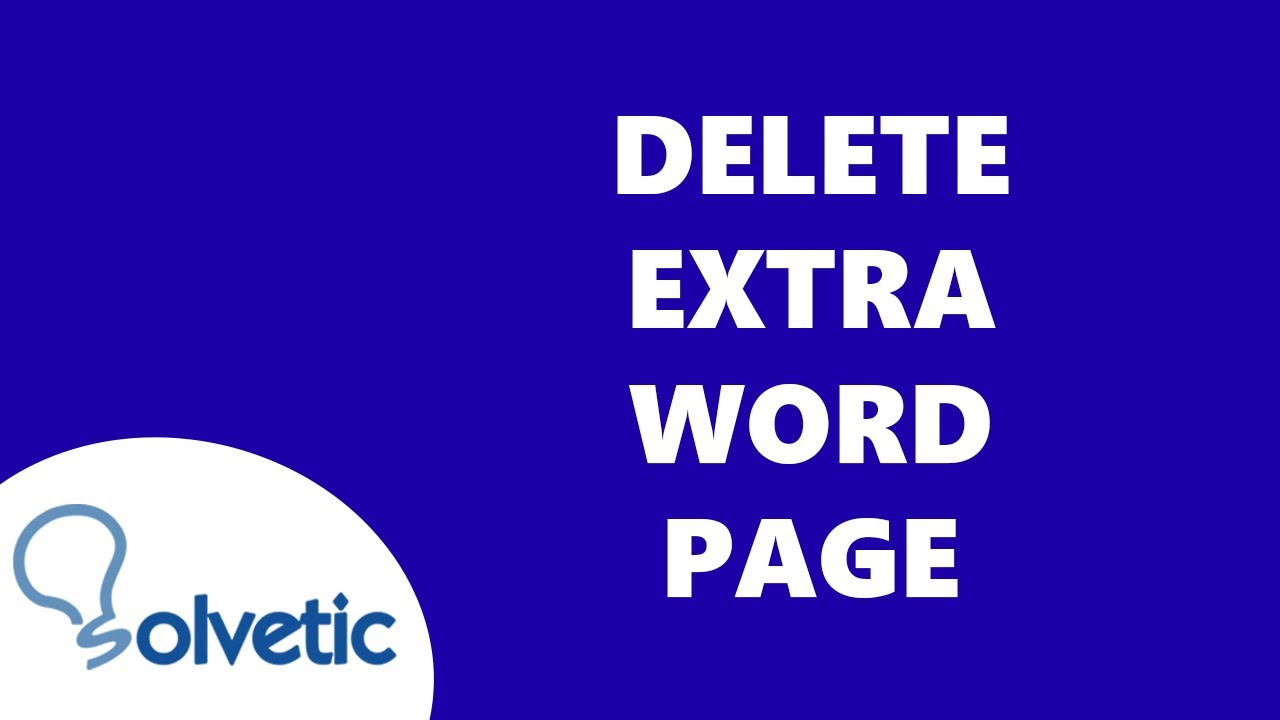 How To DELETE EXTRA WORD PAGE EASY And FAST YouTube how-to-delete-extra-word-page-easy-and-fast-youtube