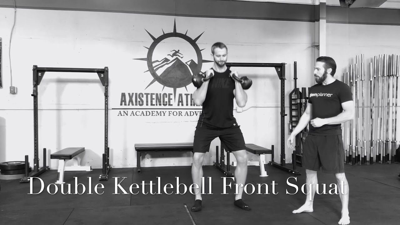 Double Kettlebell Front Squat - YouTube