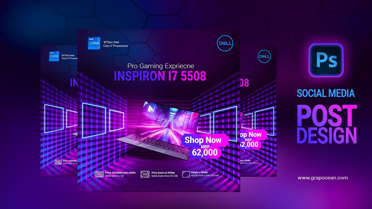 Unleash Creativity: Designing Stunning Ads for Laptop Brand with Adobe ...