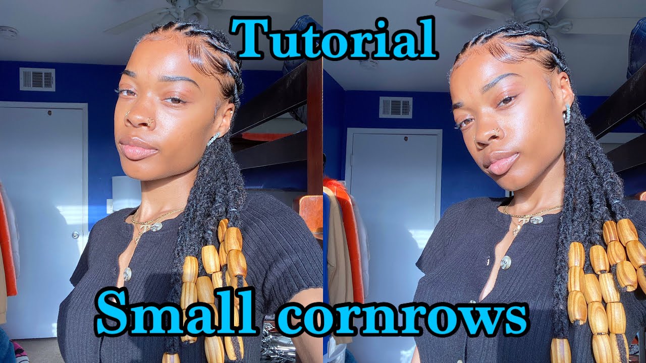 loc cornrows (small braids) Tutorial - YouTube