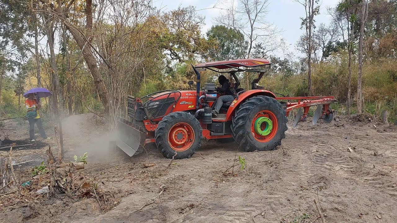 พาชม หน้างานตีป่า ของเจ้าคูโบต้า M9540 - YouTube