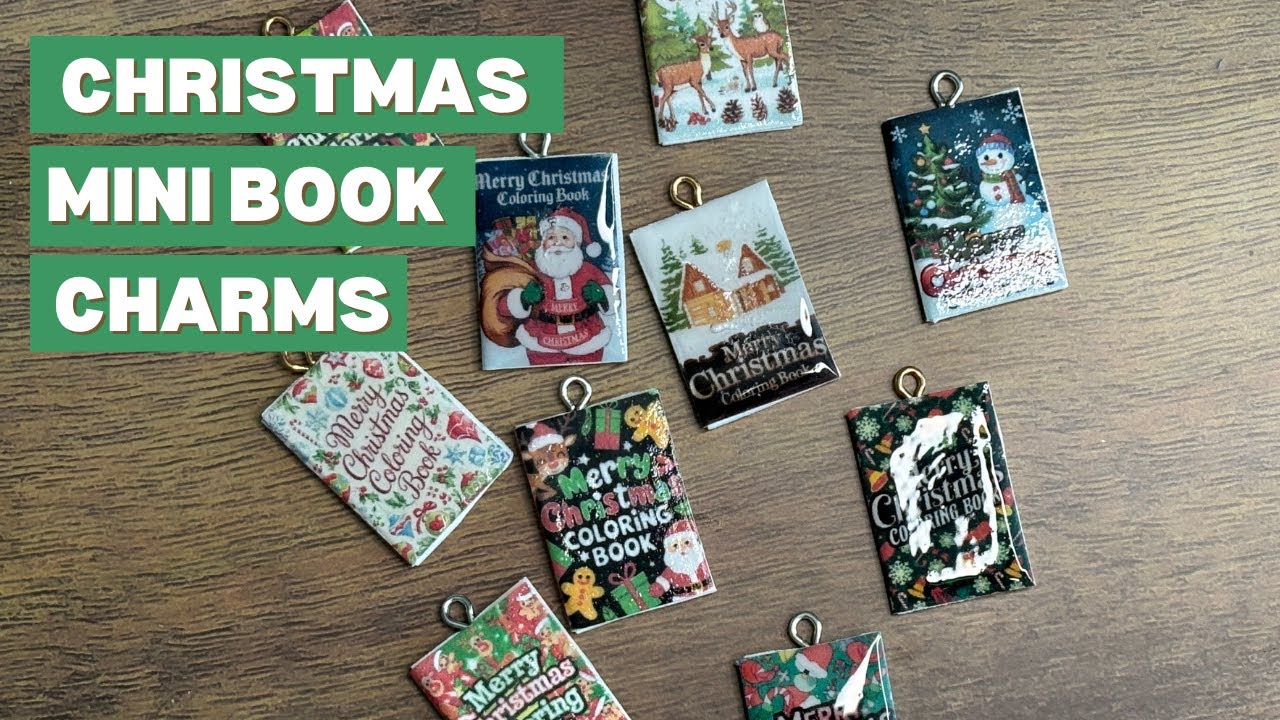 DIY Mini Christmas Book Charms | Free Canva Template + Glossy Finish ...