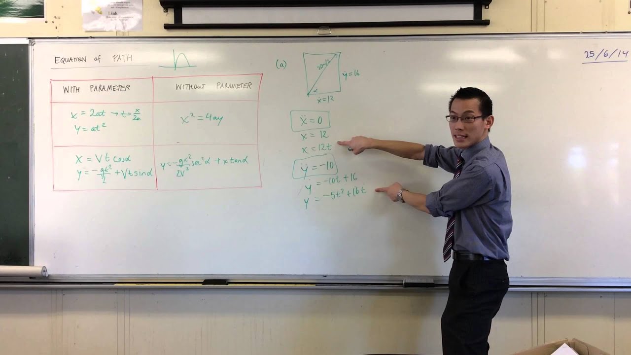 Equation of Path Example Question (1 of 2): Identifying Important ...