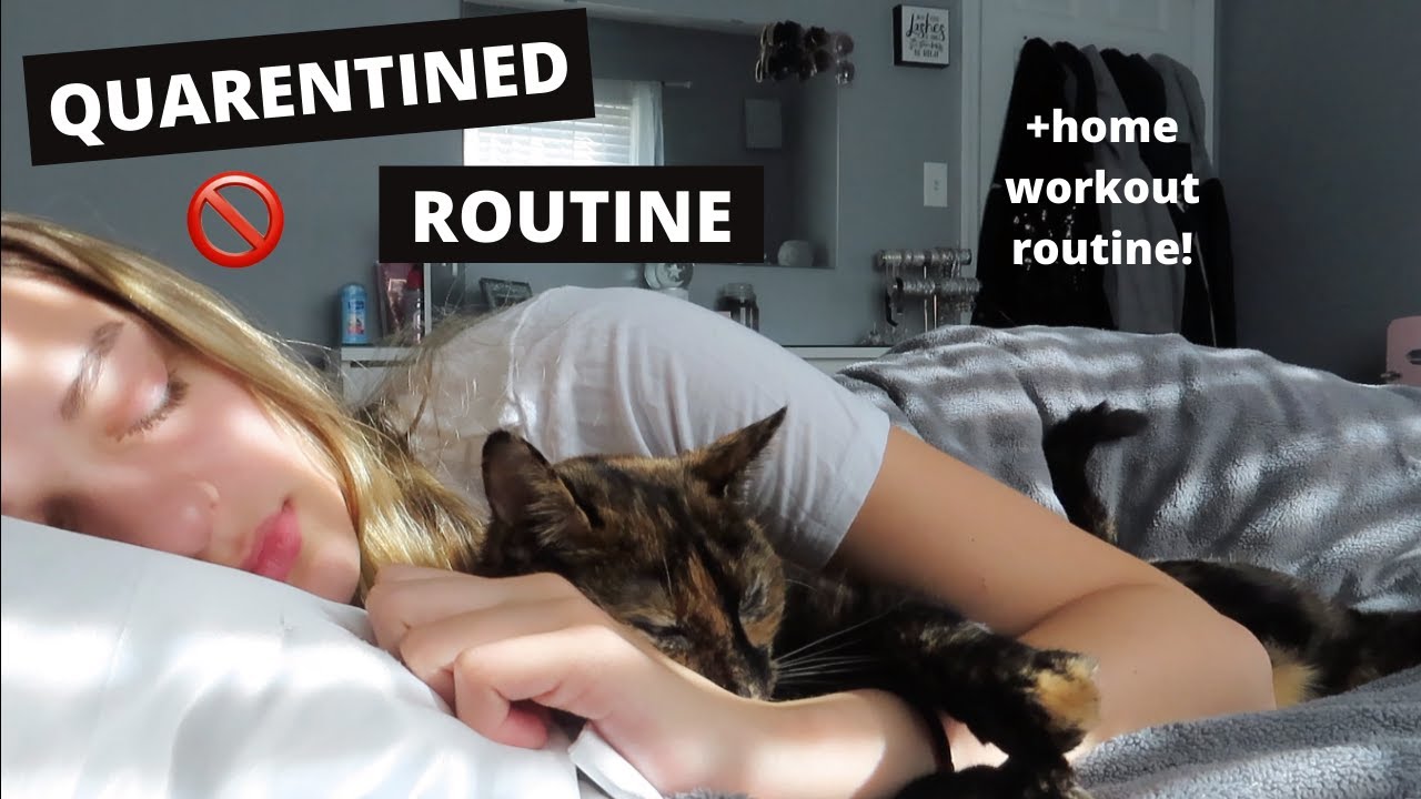 morning routine + at home workouts! - YouTube