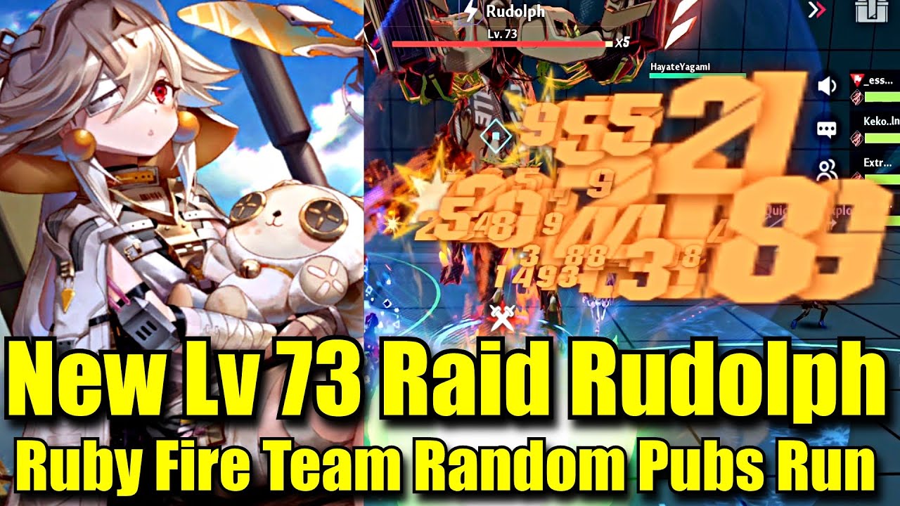 Ruby Fire Team Carry New Raid lv 73 Rudolph Random Pubs Run | Tower of ...