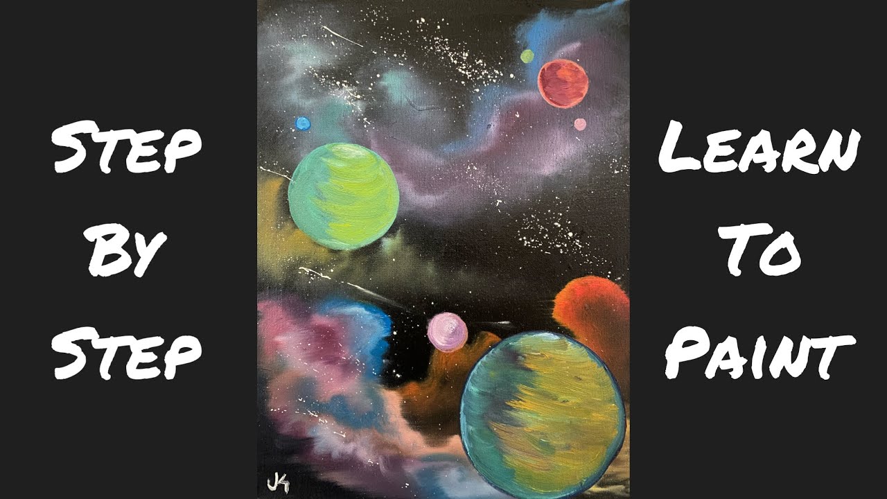 How to Paint Planets like Bob Ross. Deep Space Solar System by PWJ with ...