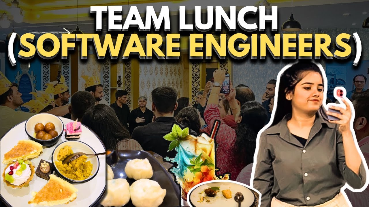 My first **OFFICE TEAM LUNCH** as a SOFTWARE ENGINEER ️😍 INDIA #youtube ...