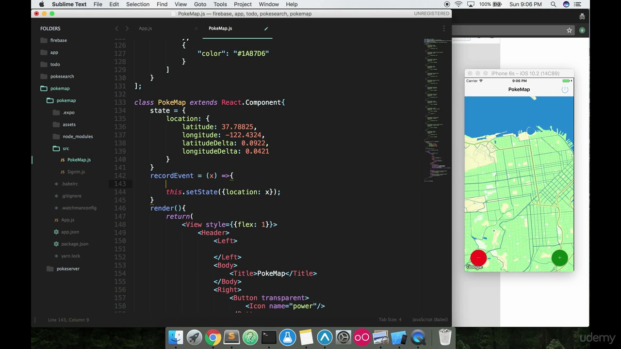 [React Native Expo] Pokemon Map - Getting the location of the map ...