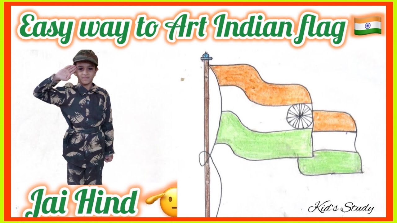 Easy way to art Indian national flag for children | Independence Day ...