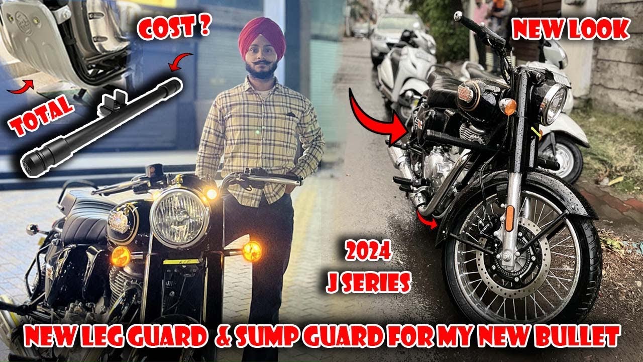My New Bullet J Series Modifications - Black Leg Guard & Sump Guard ...