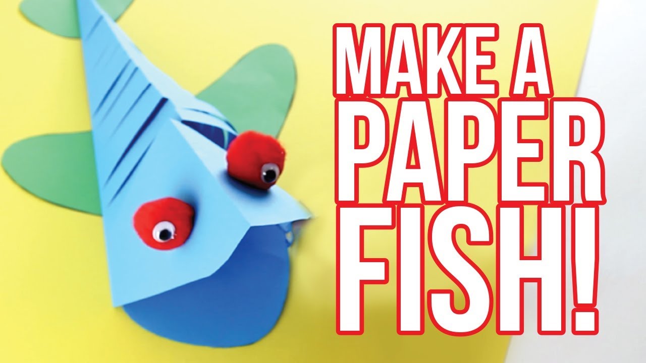 Easy to make craft paper fish for kids!!! - YouTube