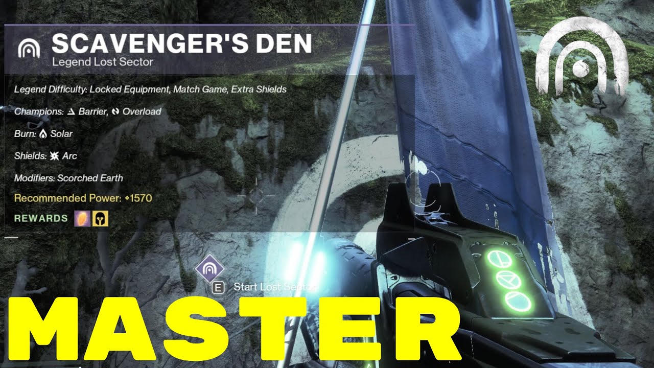 Destiny 2 Scavenger's Den Lost Sector Master Solo Flawless | Location In The EDZ - YouTube