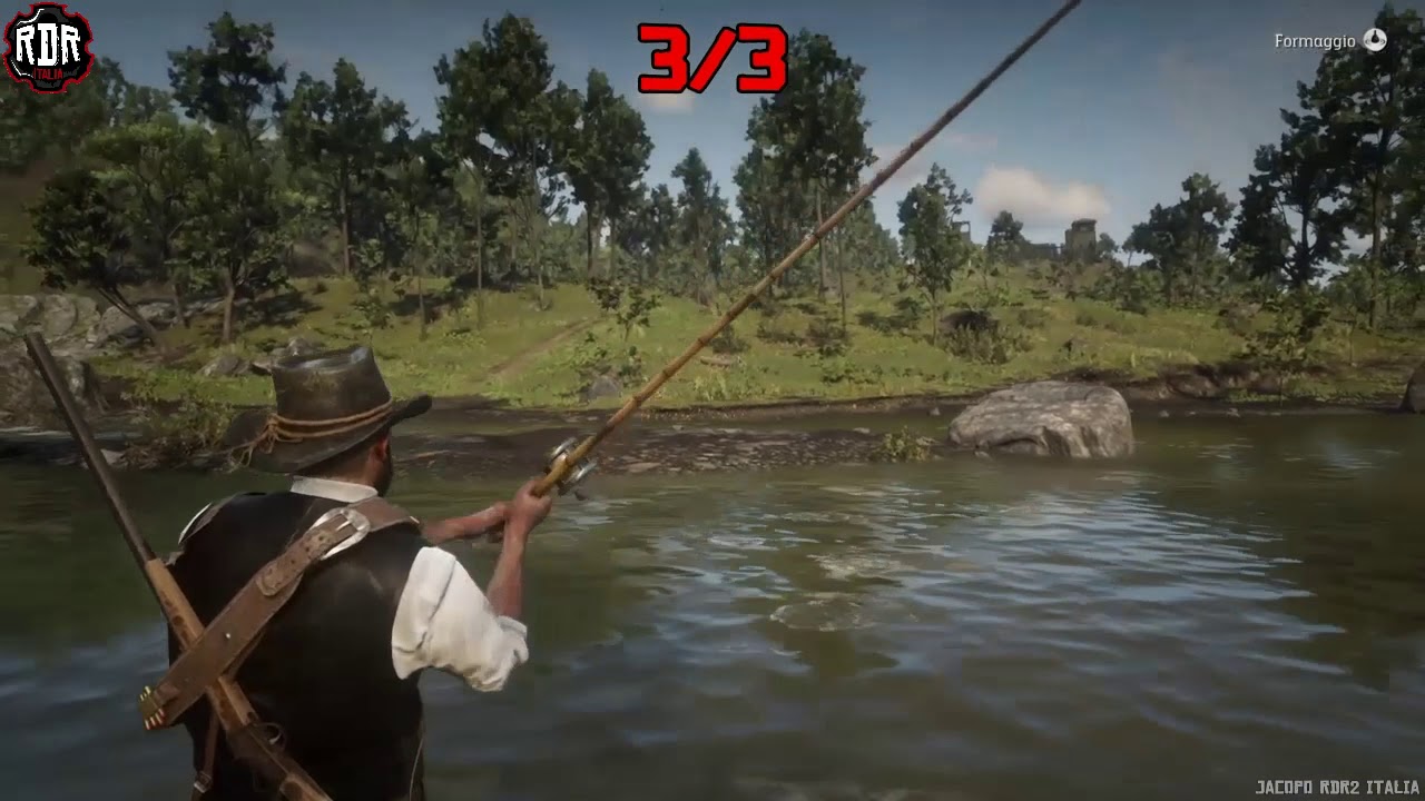 RDR2 ITA | SFIDA SOPRAVVIVENZA 1 | 3 Persici dalle branchie blu pescati ...