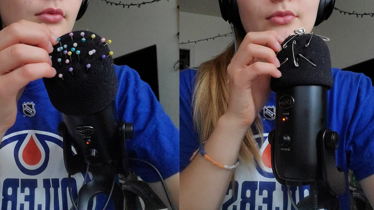 ASMR // pins and bobby bins on mic cover📍 - YouTube