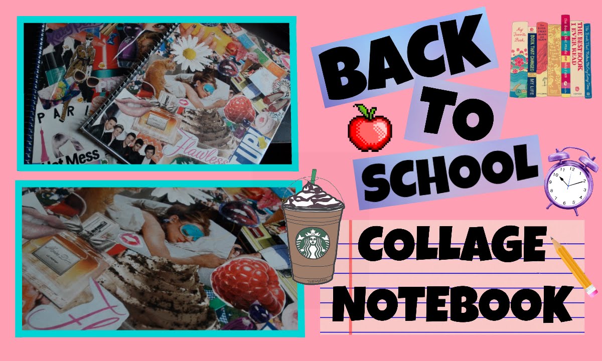 BACK TO SCHOOL: Collage Notebooks - YouTube
