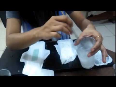 Sanitary napkin with negative ion - kills 99.9% bacteria - YouTube