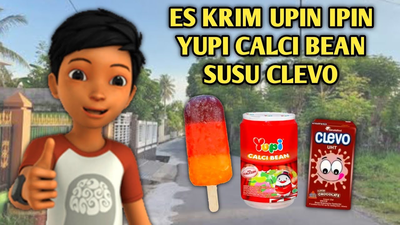 ADIT SOPO JARWO MAKAN ES KRIM UPIN IPIN PERMEN YUPI CALCI BEAN MINUM ...