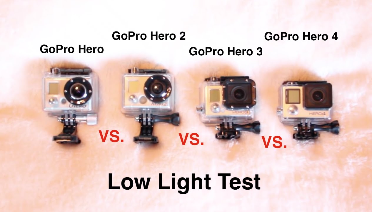GoPro Hero4 vs Hero3 vs Hero2 vs Hero Low Light Test - GoPro Comparison ...