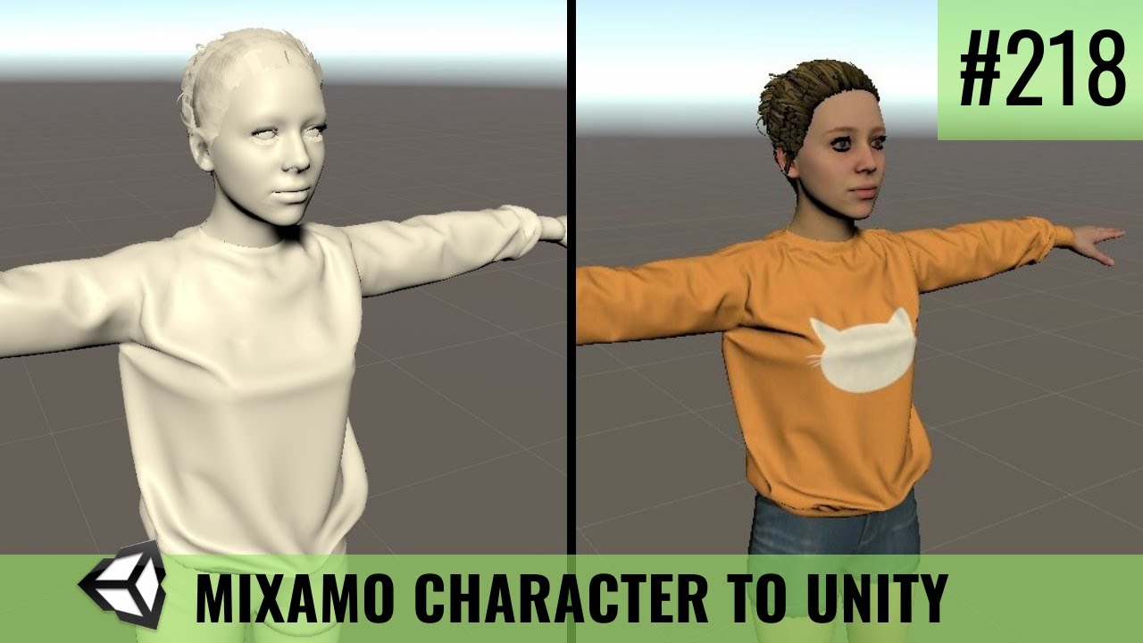 218 Importing A Mixamo Character Part1 Unity Lwrp Youtube