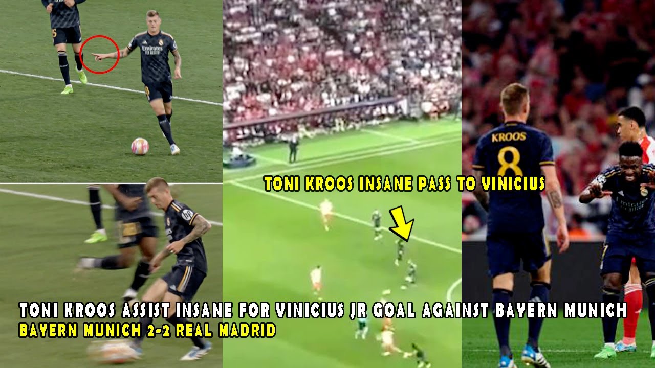 TONI KROOS ASSIST INSANE FOR VINICIUS JR GOAL AGAINST BAYERN MUNICH ...
