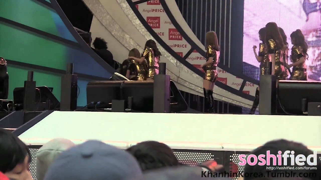110417 Taeyeon Pulled Off Stage Angel Price Music Festival - YouTube