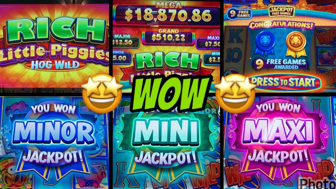 Rich Little Piggies Hog Wild Progressive Slot Machine. - YouTube