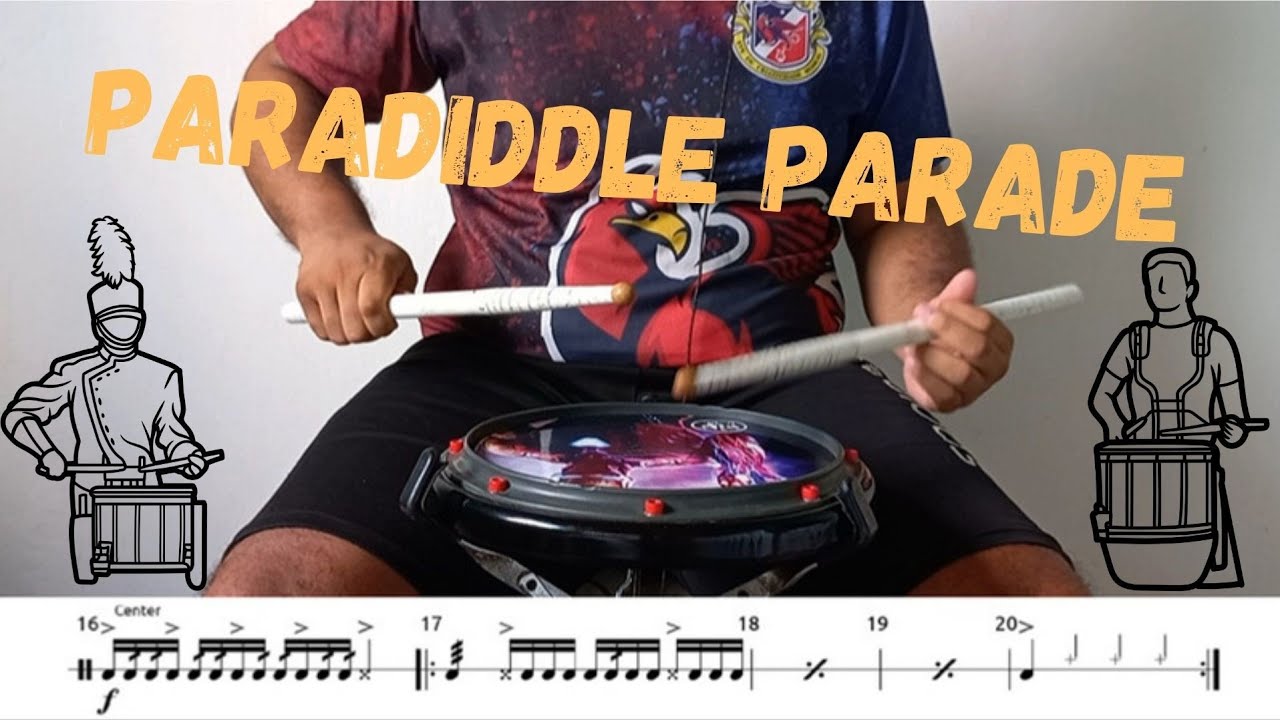 PARADIDDLE PARADE Drumline Cadence - Snare Drum Cover: Jonas Luiz - YouTube
