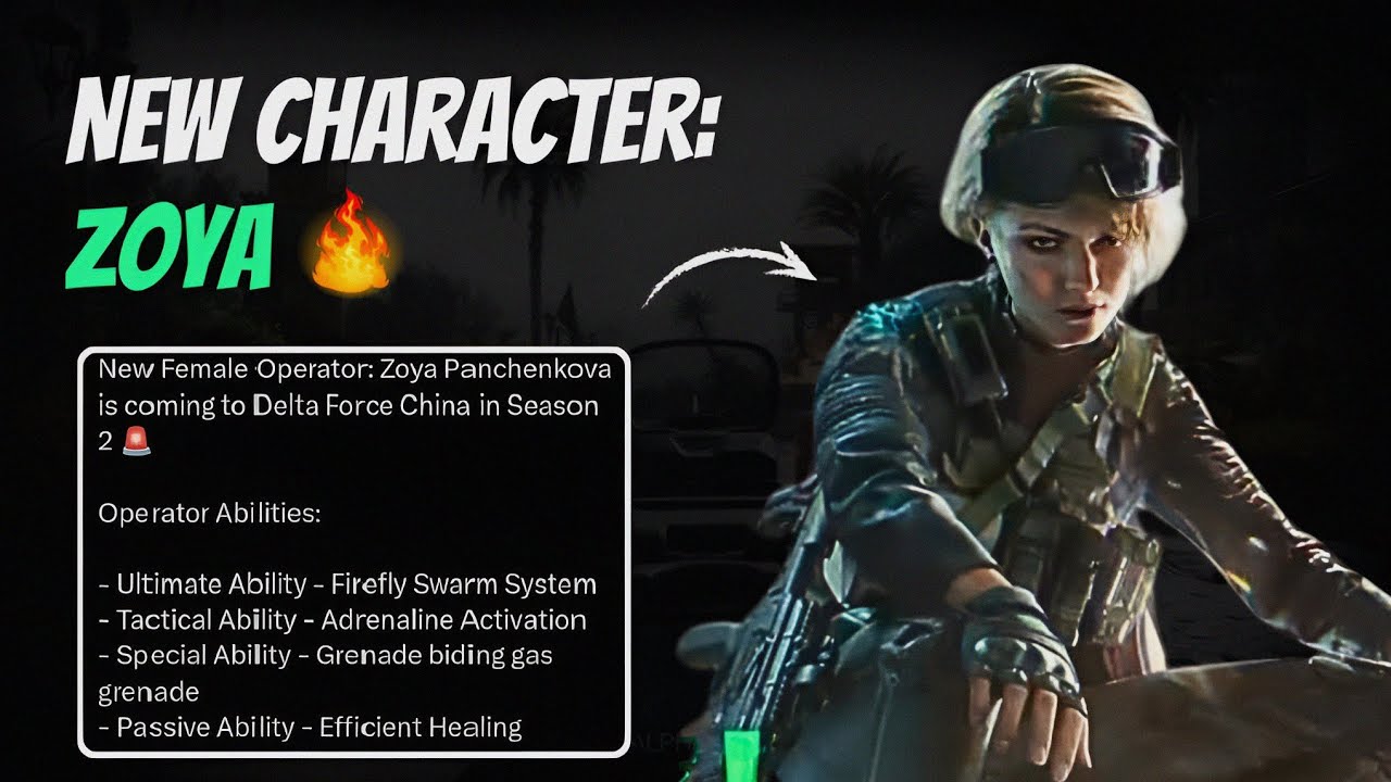 New Character Zoya 1st Look In Delta Force Hawk Ops - YouTube