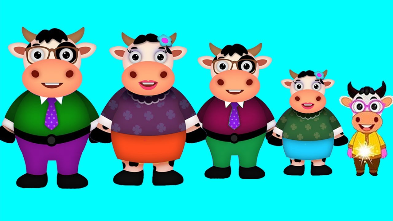 Cow finger family | And More Rhyme For Kids collections - Little baby ...