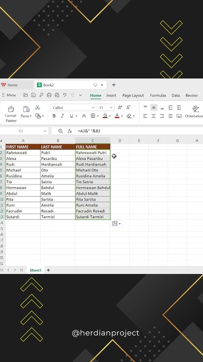 MENGGABUNGKAN DATA PADA KOLOM BERBEDA EXCEL TIPS AND TRICK - YouTube